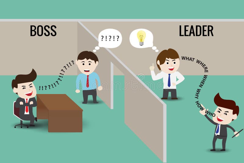 La Differenza Tra Leader E Capo Illustrazione Vettoriale ...