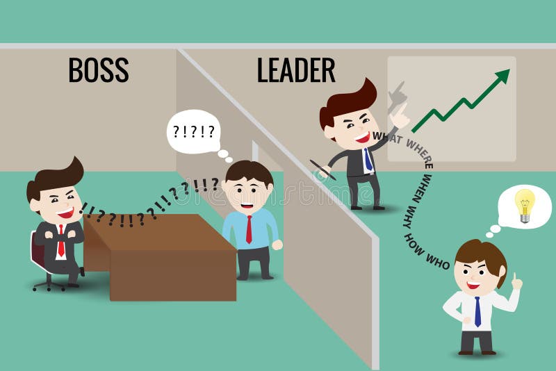 La Differenza Tra Leader E Capo Illustrazione Vettoriale ...
