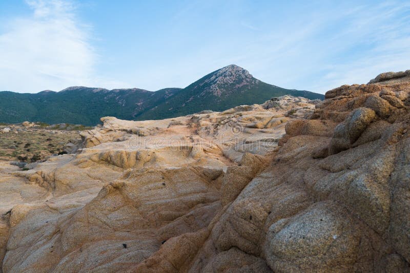 Capo Pecora in Sardinia stock image. Image of badlands - 36758713