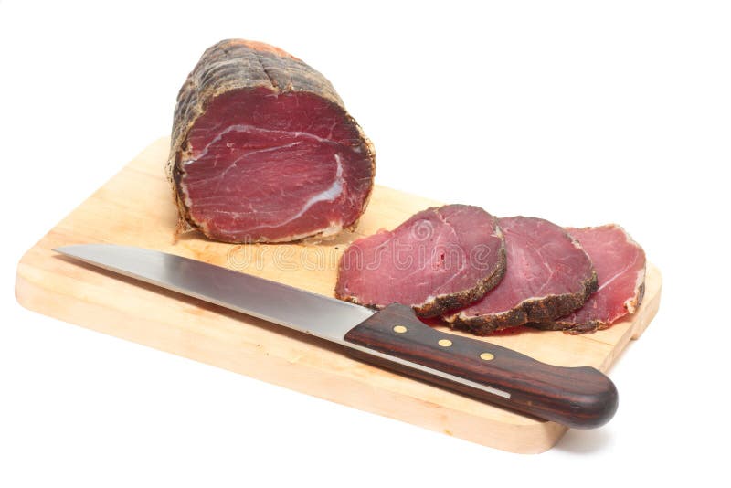Capocollo Pork Cold Cut stock photo. Image of knife, capicolla - 8121234