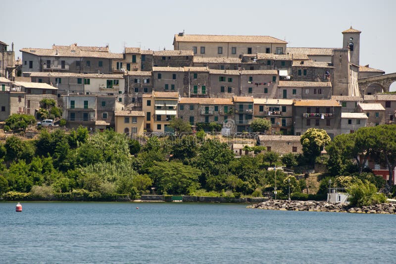 Capodimonte, Lac Bolsena, Latium, Italie Image stock - Image du italie ...