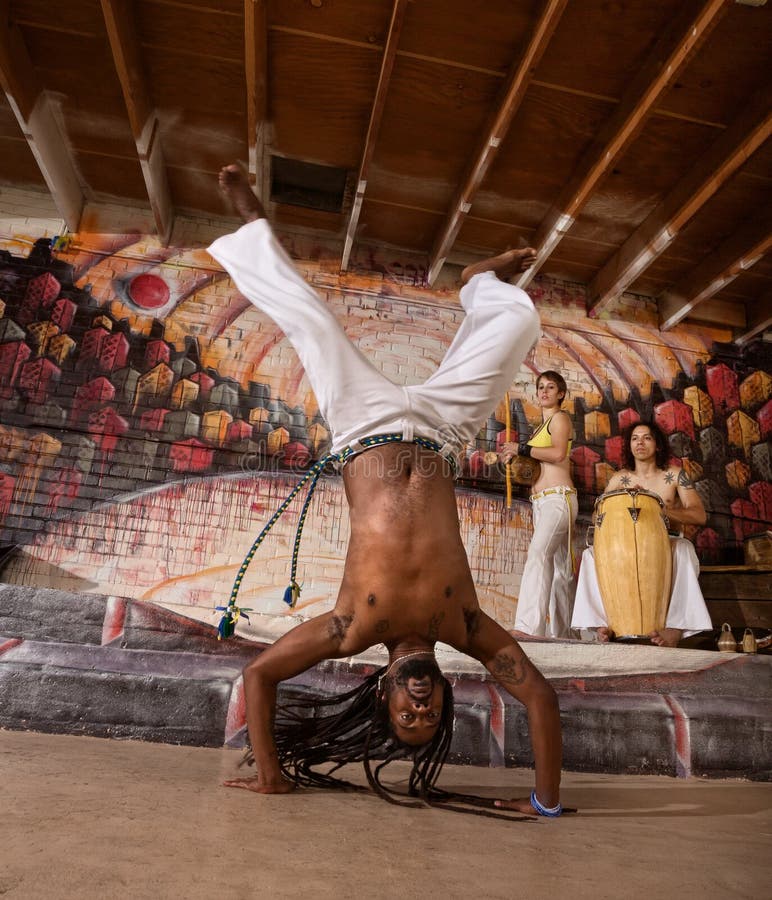 Brazilian Capoeira Circle with Musicians and Spectators Stock Photo ...