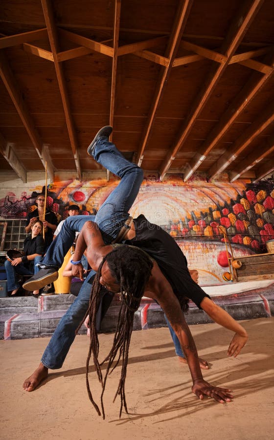 Capoeira Performers Working Out Stock Photo - Image of mixed, fitness ...
