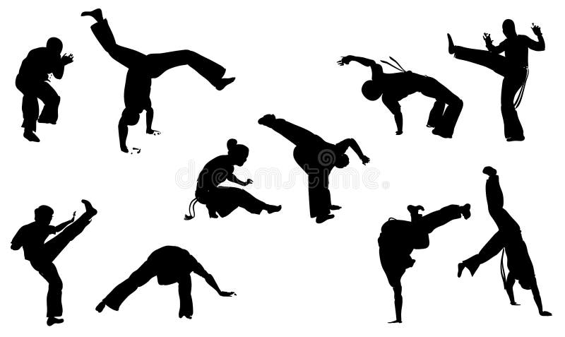 Capoeira set stock vector. Illustration of sport, contour - 51234361