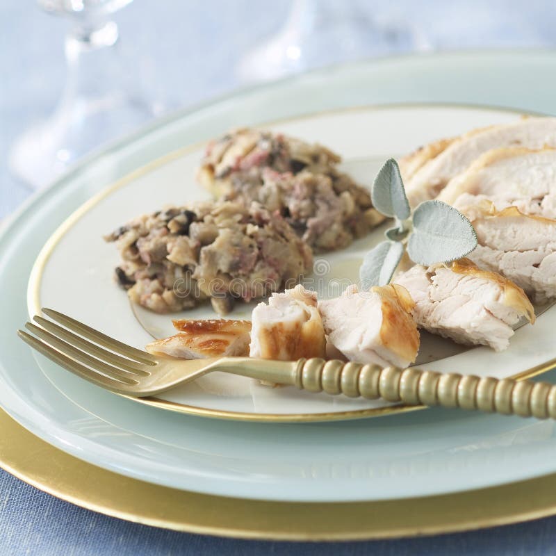 Capon with stuffing stock image. Image of supreme, minc - 23704317