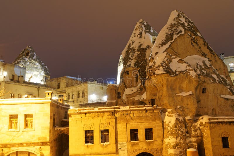 Cappadocia stock image. Image of basilica, night, travel - 109153627
