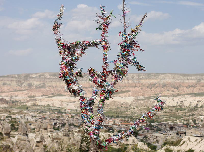Cappadocia is a Region in Central Turkey. Wish Tree Stock Photo - Image ...