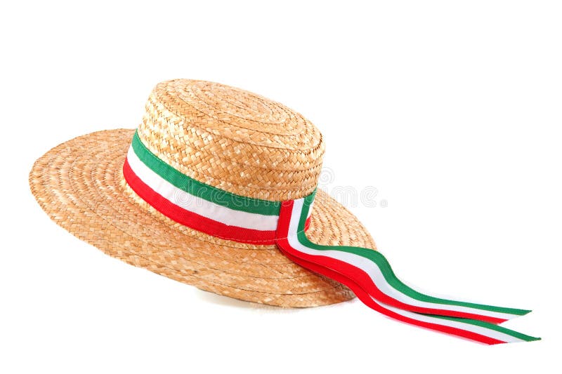 Cappello Di Paglia Italiano Immagine Stock - Immagine di isolato ...