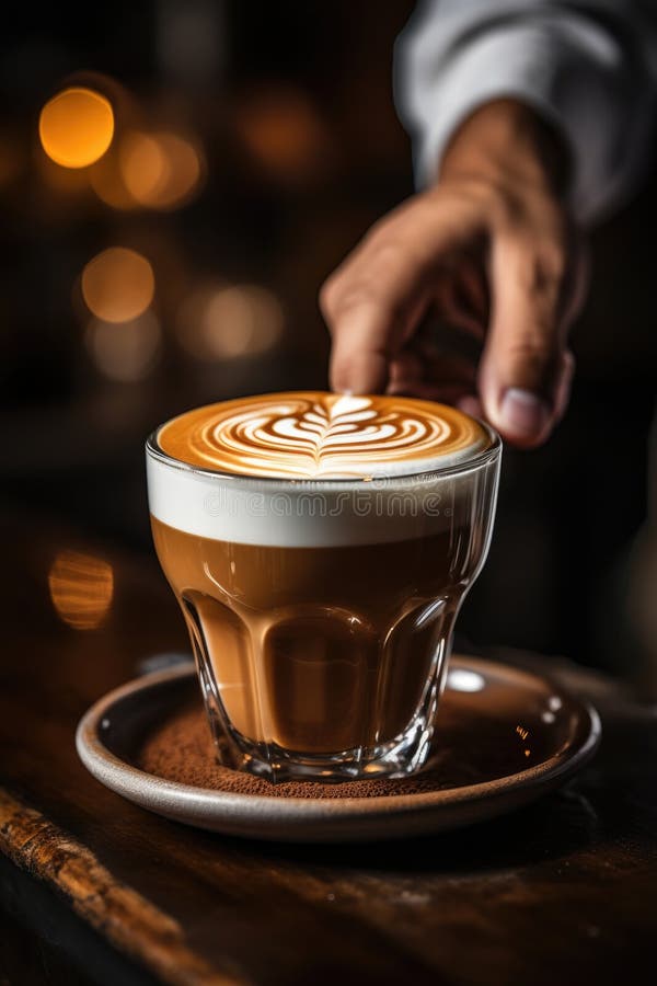 Cappuccino Coffee in Beautiful Cup on the Table Favorite Cup of Coffee ...