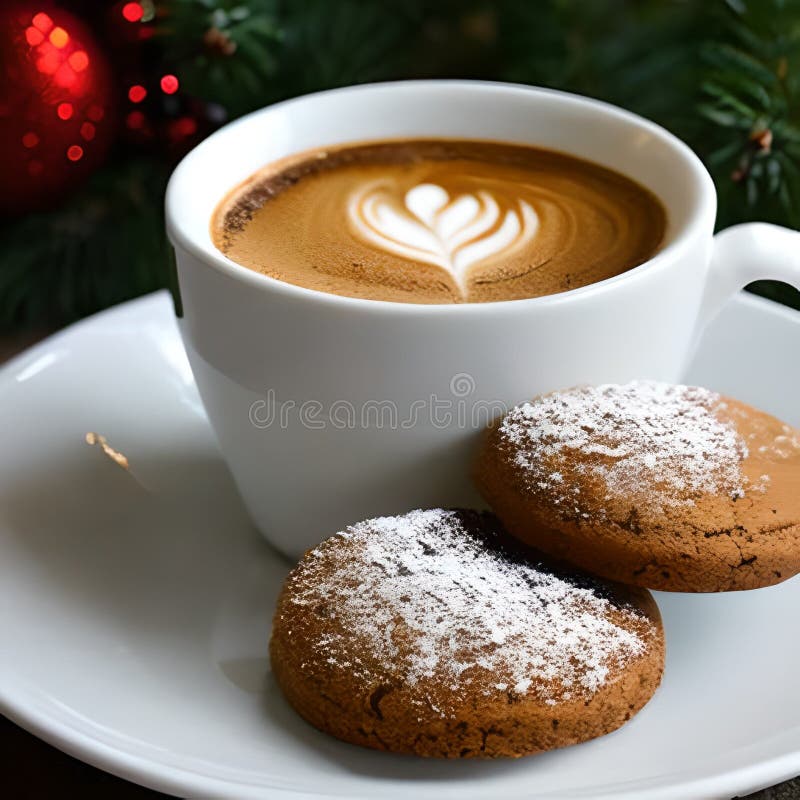 Cappuccino Coffee and Heart Design on it. Stock Illustration ...