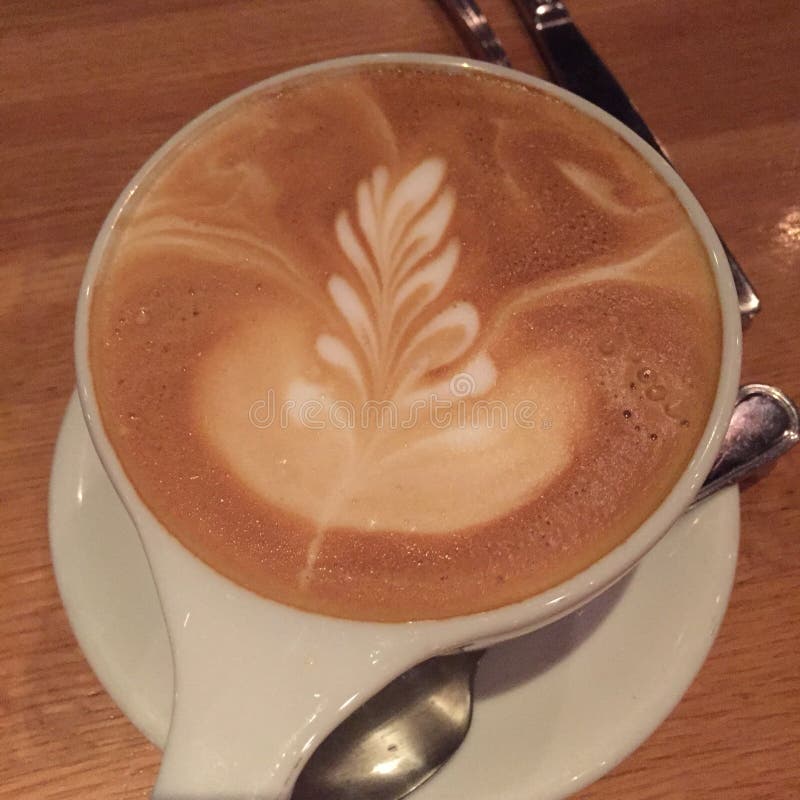 Cappuccino fancy design stock photo. Image of restaurant - 126600948