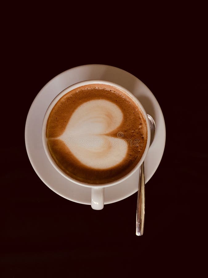 Cappuccino with love stock image. Image of cups, coffee - 131341461