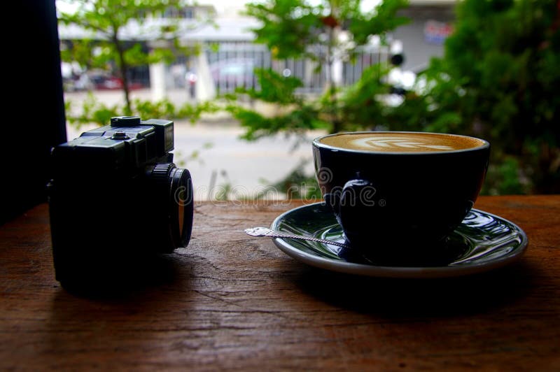 Cappuccino Near On Black Camera Picture. Image: 119926230