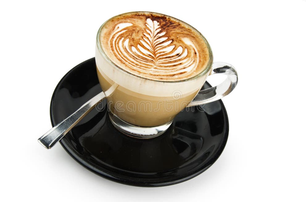 Cappuccino rosetta stock photo. Image of drink, closeup - 25909746