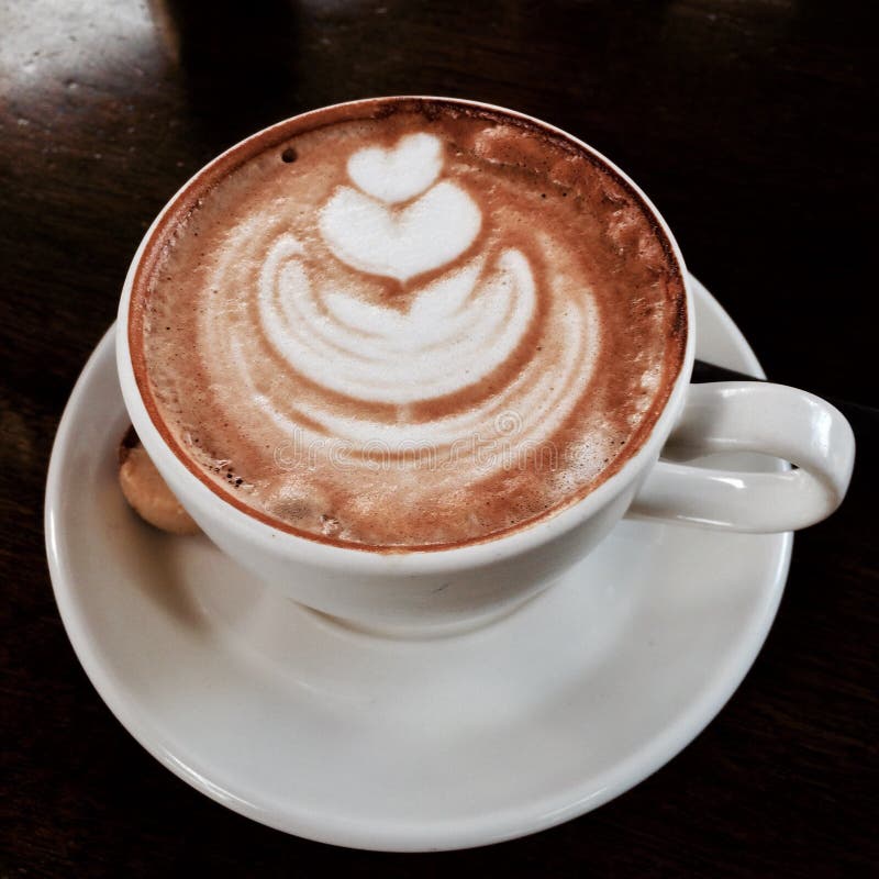 The Cappuccinos with Beautiful Colors To Drinking Editorial Stock Photo ...