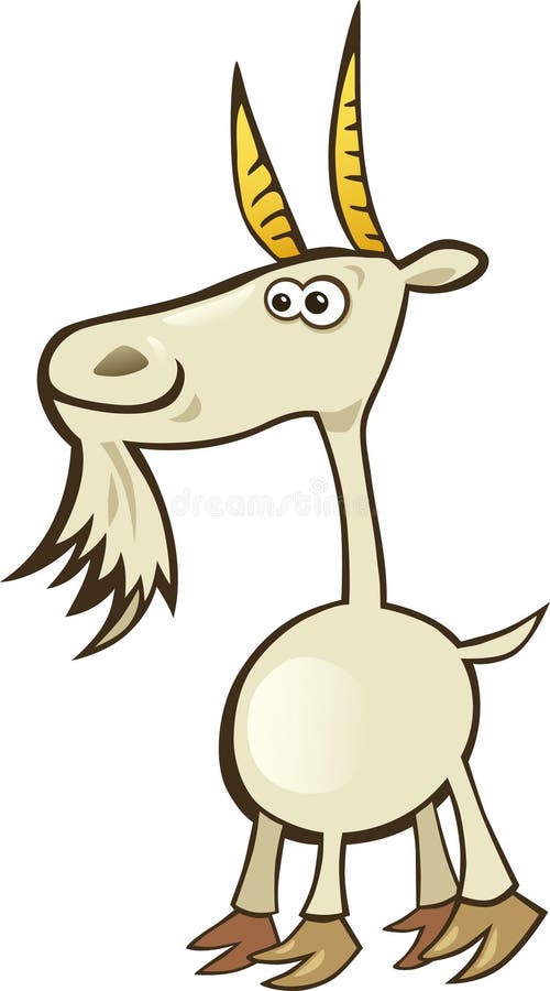Capra divertente illustrazione vettoriale. Illustrazione di umore - 6941524