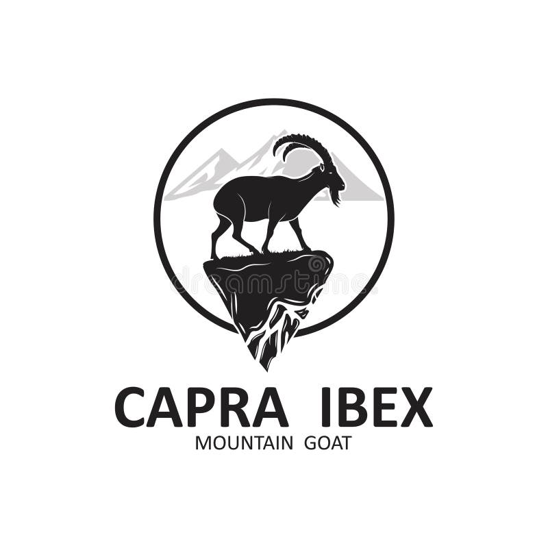 Capra Ibex Logo Vector Icon Illustration Design Template Stock Vector ...