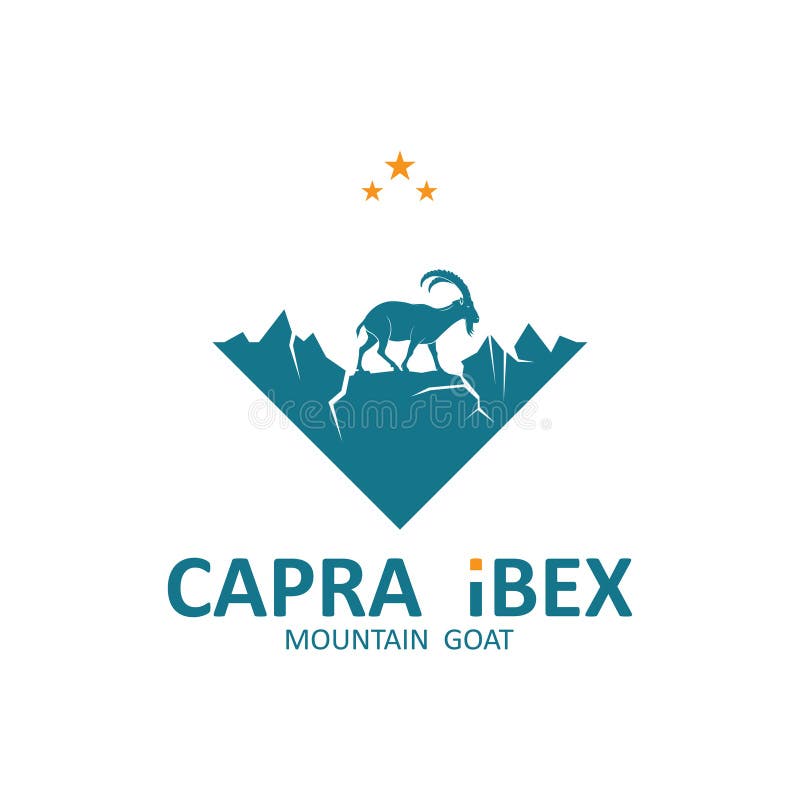 Capra Ibex Logo Vector Icon Illustration Design Template Stock Vector ...