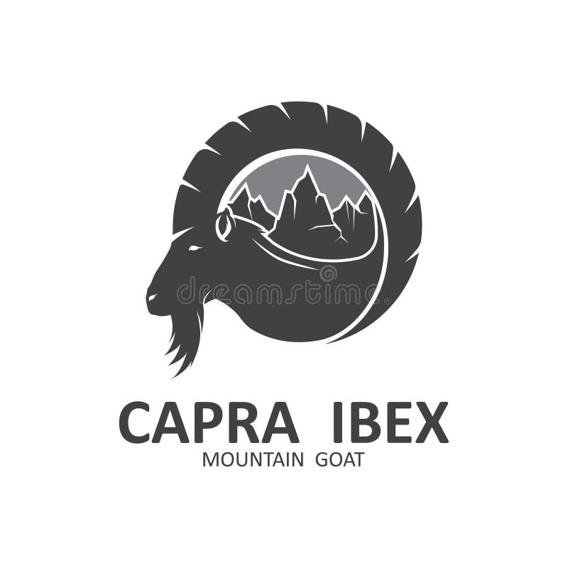 Capra Ibex Logo Vector Icon Illustration Design Template Stock Vector ...