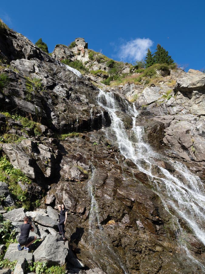 Capra waterfall, Romania stock photo. Image of landscape - 212520278