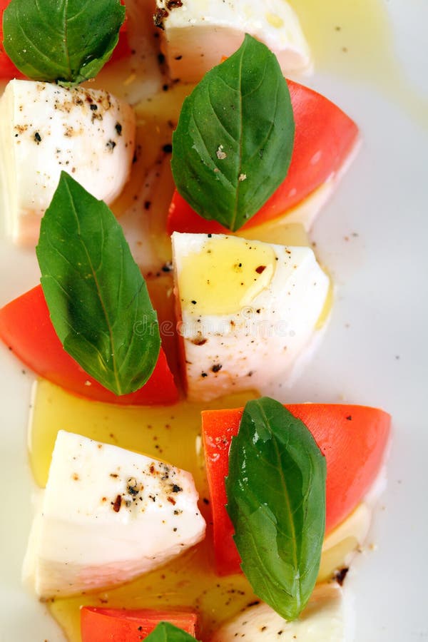Caprese appetizer stock image. Image of dish, green, isolated - 25734271
