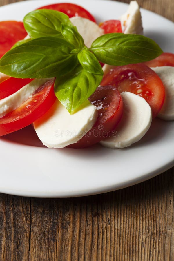Caprese stock photo. Image of leaf, salad, plate, classic - 50755178
