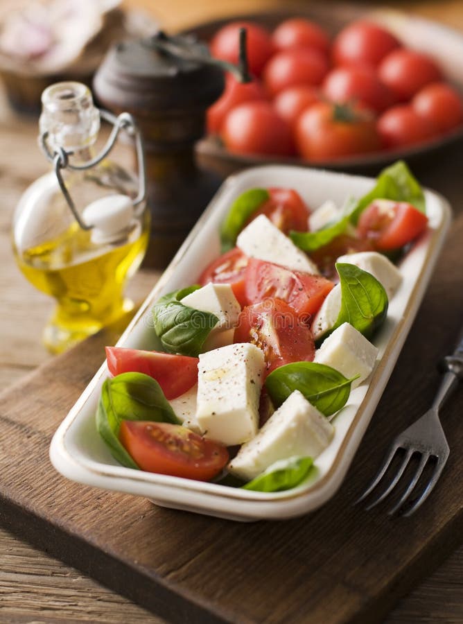 Caprese salad stock image. Image of decorated, starter - 20492269