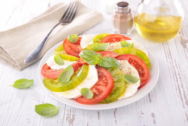 Caprese salad stock image. Image of healthy, tomato, appetizer - 55523553