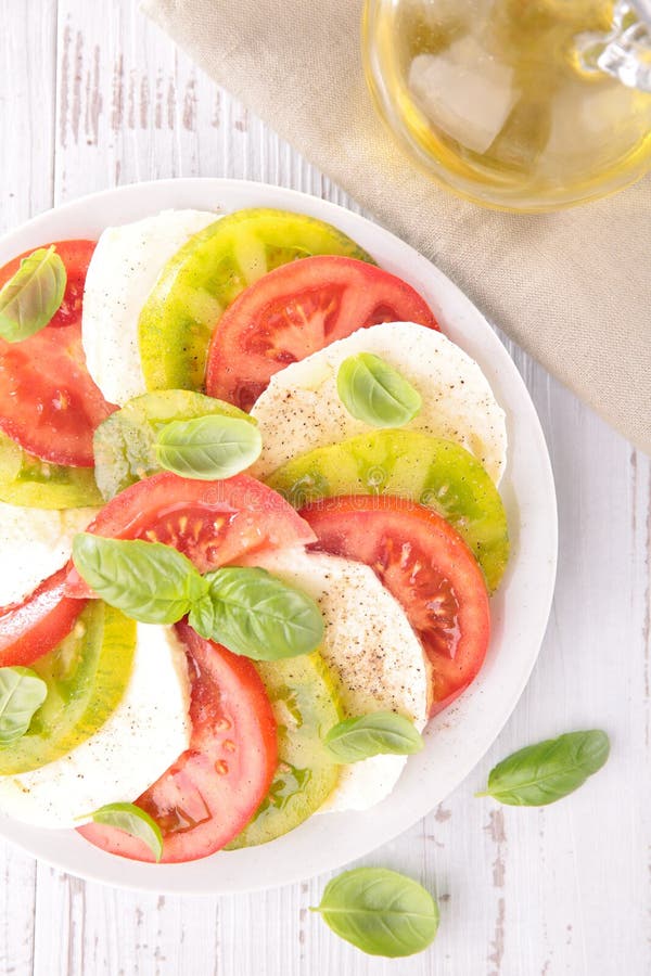 Caprese salad stock image. Image of wood, caprese, dining - 55818573