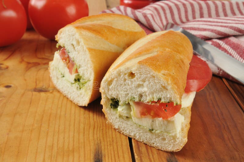 Caprese sandwich stock photo. Image of caprese, mozarella - 41905260