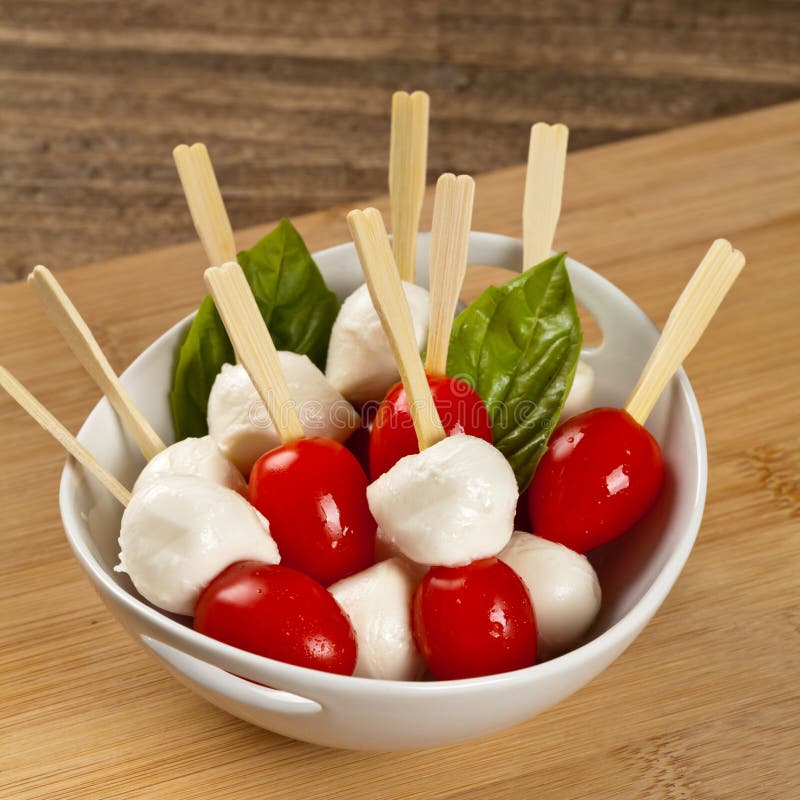 Caprese Sticks. Selective Focus. Stock Photo - Image of aprese, balls ...