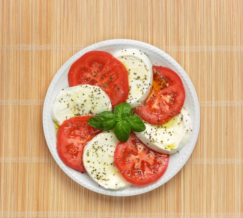 Caprese with Tomato and Basil Stock Image - Image of italy, tomato: 8209841