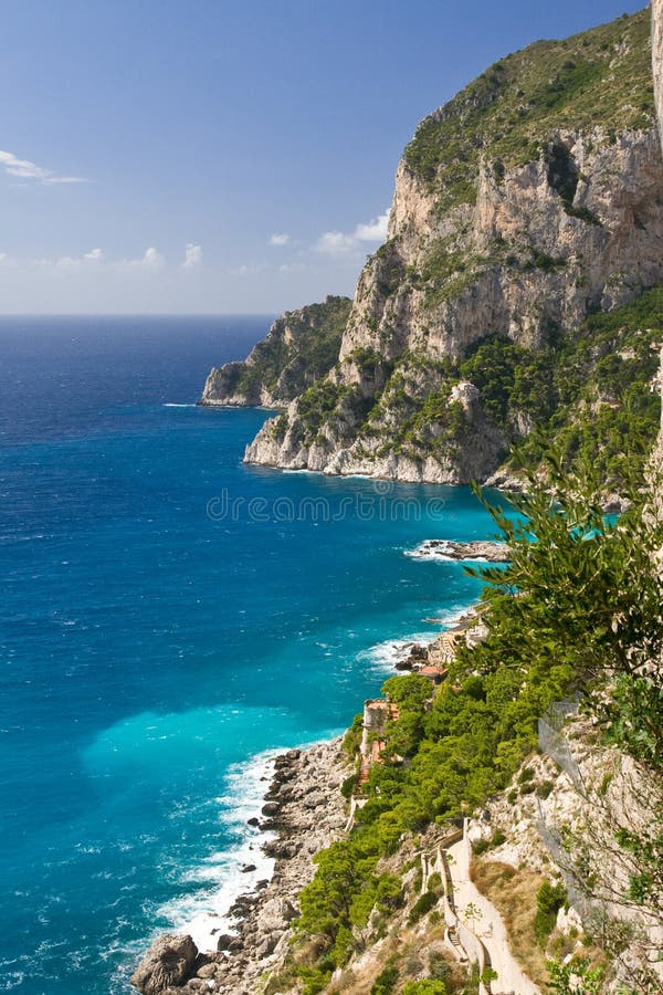 Capri stock image. Image of italian, landscape, clouds - 28776019