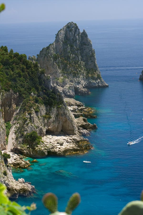 Capri coastline stock photo. Image of blue, ocean, horizon - 2491466