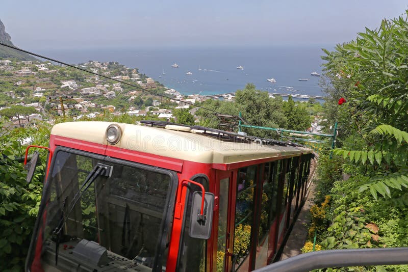 Capri Funicular stock photo. Image of transportation - 145476158