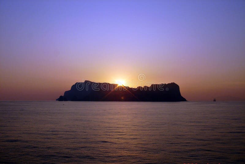 Capri stock photo. Image of crystal, sunset, island, capri - 62248984