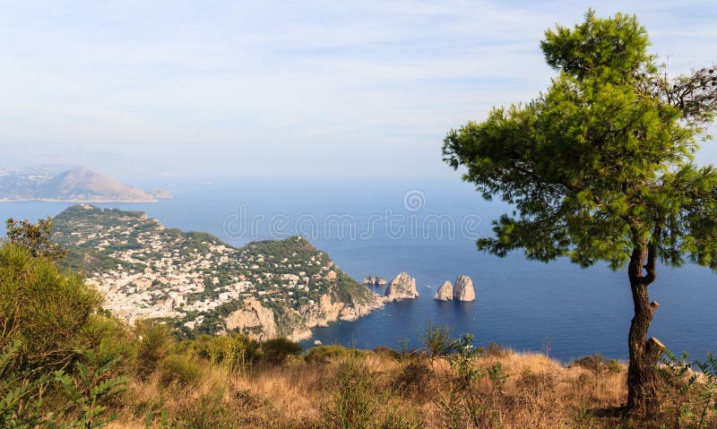 Capri landscape stock photo. Image of view, landscape - 52437056