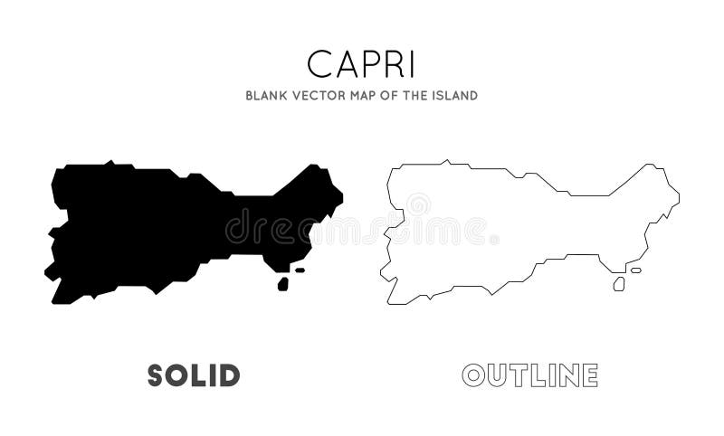 Capri map. stock vector. Illustration of capri, country - 156741712