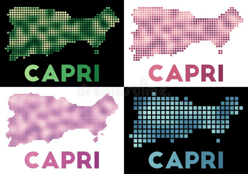 Capri map. stock vector. Illustration of digital, pattern - 202818095
