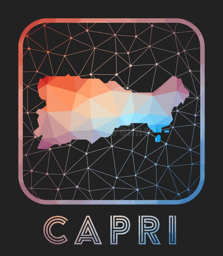 Capri map design. stock vector. Illustration of design - 176121329