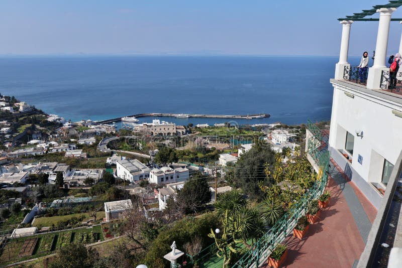 Capri - Panorama Dalla Piazzetta Stock Photo - Image of campania ...