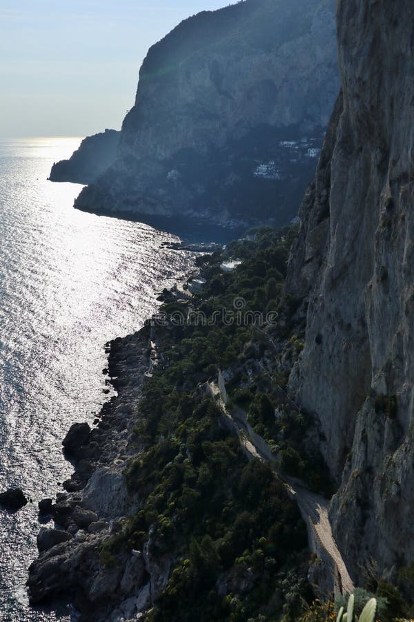 Capri Scorcio Di Marina Piccola Dai Giardini Augusto Stock Photos ...
