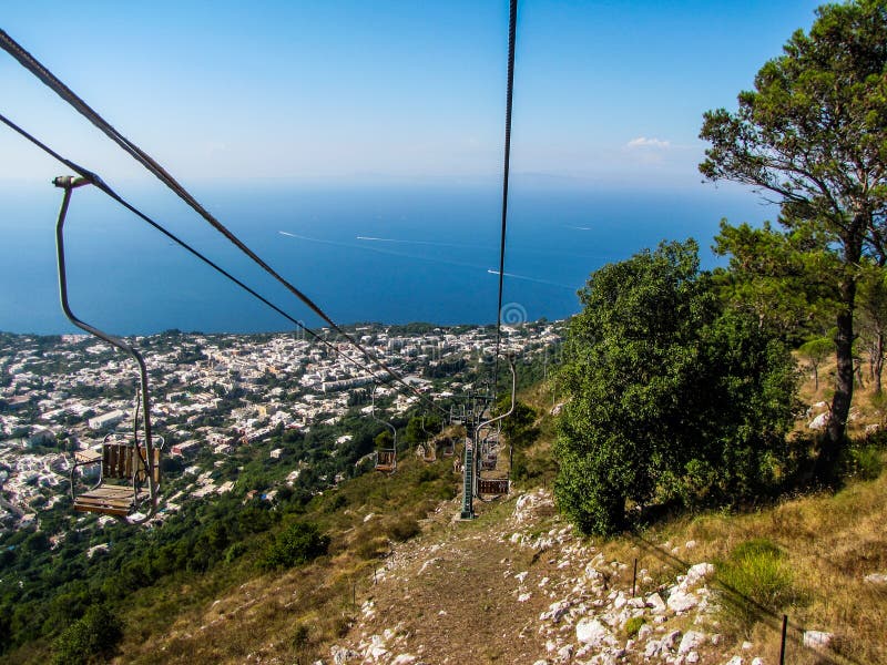 Panorama Der Insel Capri Von Monte Solaro, Capri, Italien Stockbild ...