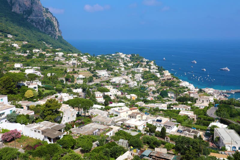 Capri Sight from Terrace, Capri Island, Italy Stock Image - Image of ...