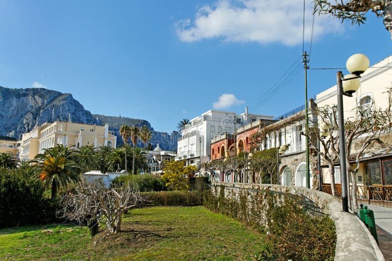 Capri street. stock image. Image of decoration, brown - 28364761