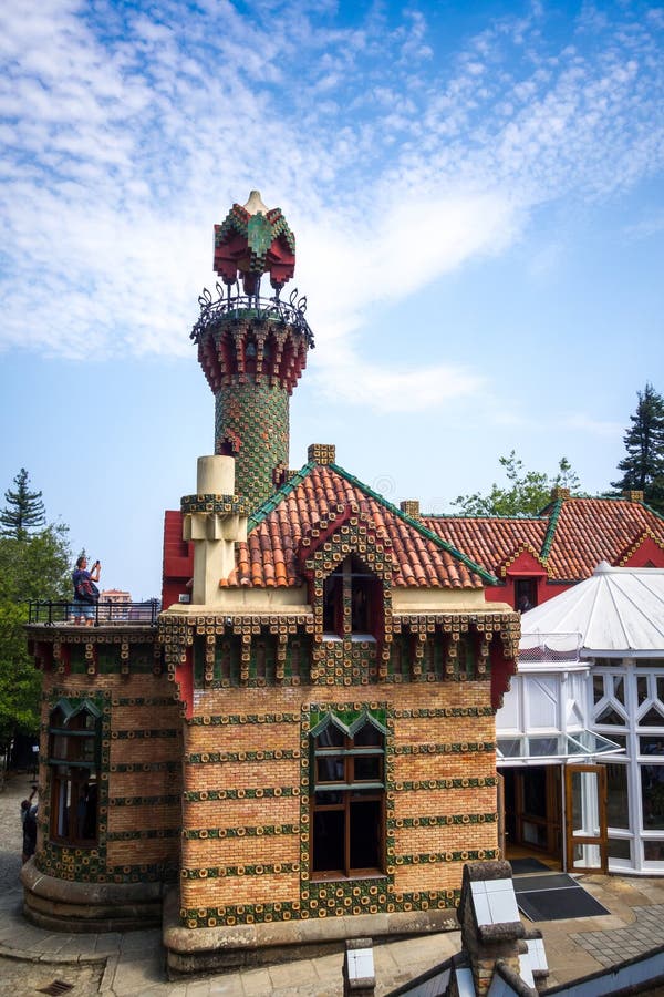 Caprice of Gaudi Building, Comillas, Cantabria, Spain Editorial Photo ...