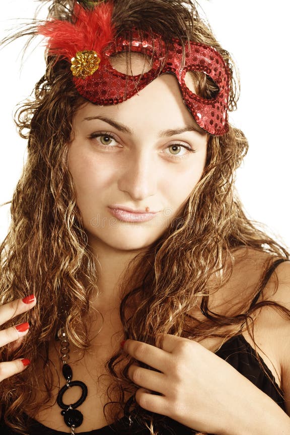 Capricious curly stock photo. Image of caucasian, mask - 10437318