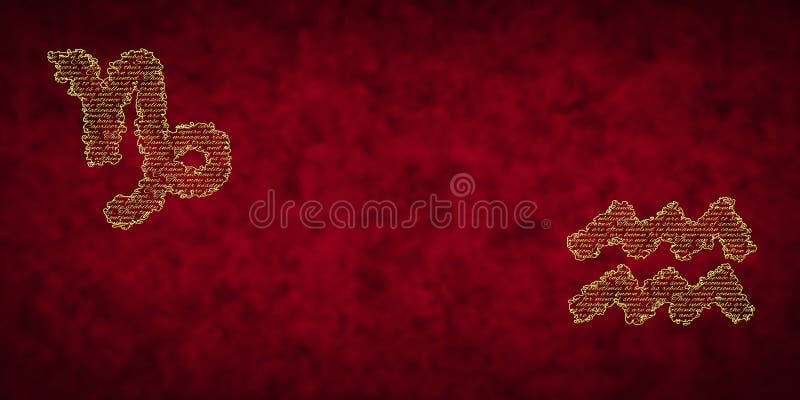 Capricorn and Aquarius Compatibility Stock Illustration - Illustration ...