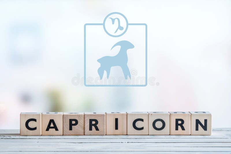 Capricorn Star Sign on a Table Stock Image - Image of birth, capricorn ...