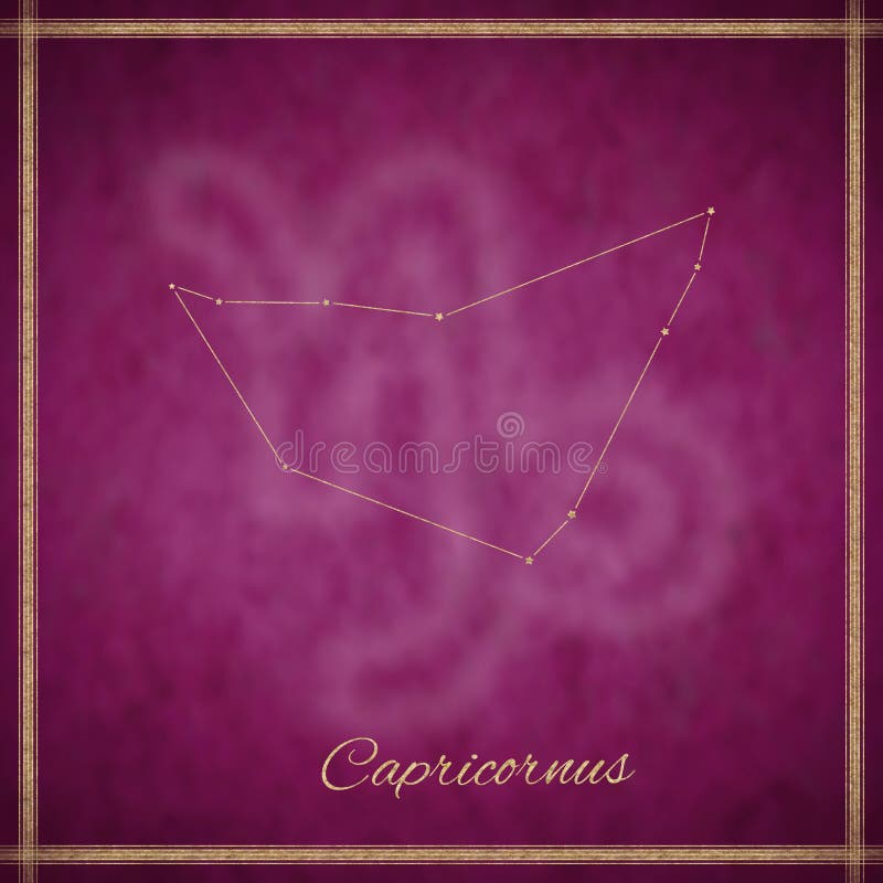 Capricorn Zodiac Sign, Capricorn Symbol Stock Illustration ...